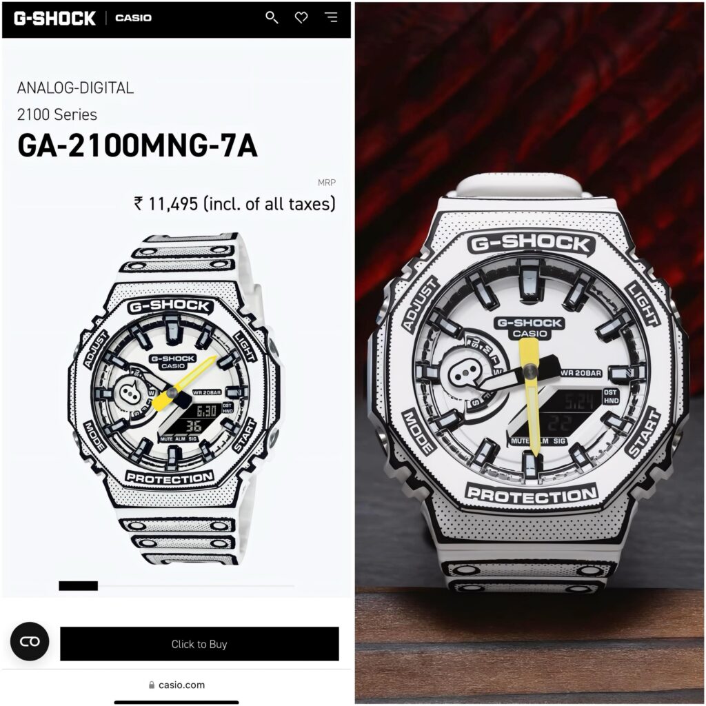 G-Shock Manga White Edition - Urban Crates